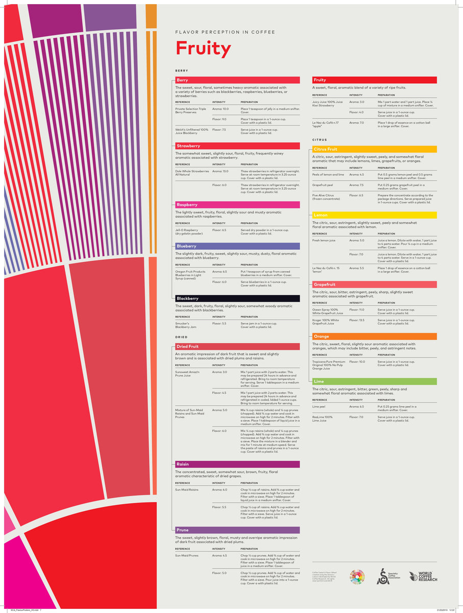 SCA Flavor Poster Fruity – MIKAH World